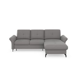 Home Affaire Ecksofa &raquo;Calando L-Form&laquo; wahlweise mit Bettfunktion, Bettkasten und Armteilfunktion grau 100% Polyester