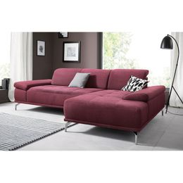 Home Affaire Ecksofa &raquo;Caluna&laquo; Inkl.Sitztiefenverstellung, wahlweise mit Kopf- und Armteilverstellung lila Flachgewebe Mura: (100% Polyester);Luxus-