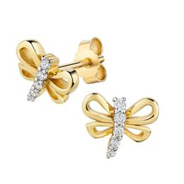 Firetti Damen Paar Ohrstecker &raquo;Schmuck Geschenk Gold 333 Ohrschmuck Ohrringe Schmetterling&laquo; mit Zirkonia (synth.)