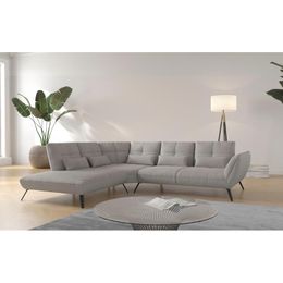 OTTO home Ecksofa &raquo;Mikado L-Form&laquo; inkl. Sitztiefenverstellung und Armteilverstellung grau 100% Polyester