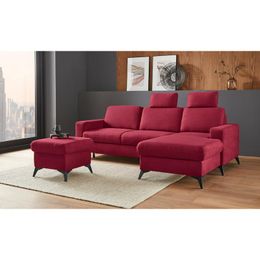 Home Affaire Kopfst&uuml;tze &raquo;Lolland&laquo; passend zur Polsterserie "Lolland" rot Luxus-Microfaser ALTARA NUBUCK (100% Polyester);Struktur Flausch (90% 