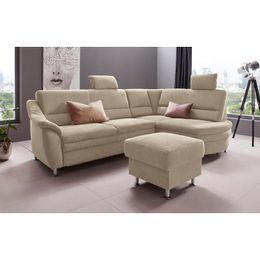 Home Affaire Ecksofa &raquo;Cardoso L-Form&laquo; Federkern, wahlweise mit Bett, Schubkasten gelb Struktur impr&auml;gniert (100% Polyester);Luxus-Microfaser ALTARA 