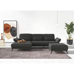 Home Affaire Ecksofa &raquo;Coco L-Form&laquo; Sitztiefen-, Arm- und Kopfteilverstellung, Cord-Bezug, Fu&szlig;h&ouml;he 15 cm grau 95% Polyester, 5% Polyamid