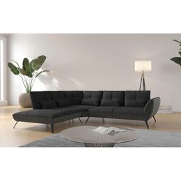 OTTO home Ecksofa &raquo;Mikado L-Form&laquo; inkl. Sitztiefenverstellung und Armteilverstellung grau 100% Polyester