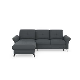 Home Affaire Ecksofa &raquo;Calando L-Form&laquo; wahlweise mit Bettfunktion, Bettkasten und Armteilfunktion grau 100% Polyester
