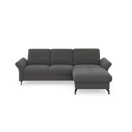 Home Affaire Ecksofa &raquo;Calando L-Form&laquo; wahlweise mit Bettfunktion, Bettkasten und Armteilfunktion grau 90% Polyester 10% Polyamid