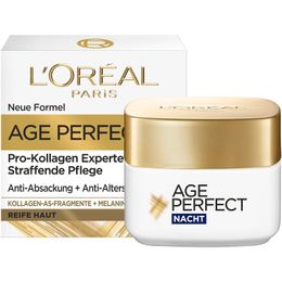 L'Or&eacute;al L'OR&Eacute;AL PARIS Nachtcreme &raquo;Age Perfect Pro-Kollagen Nacht&laquo; feuchtigkeitsspendend, sorgt f&uuml;r mehr Straffheit transparent Wirkt der Hautabsackung, bei 