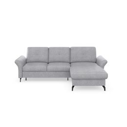 Home Affaire Ecksofa &raquo;Calando L-Form&laquo; wahlweise mit Bettfunktion, Bettkasten und Armteilfunktion silber 100% Polyester