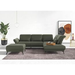 Home Affaire Ecksofa &raquo;Coco L-Form&laquo; Sitztiefen-, Arm- und Kopfteilverstellung, Cord-Bezug, Fu&szlig;h&ouml;he 15 cm gr&uuml;n 95% Polyester, 5% Polyamid