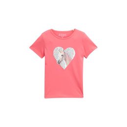 Tom Tailor M&auml;dchen Tom Tailor T-Shirt mit Pailetten-Print, Pferde f&uuml;r Girls pink 92/98