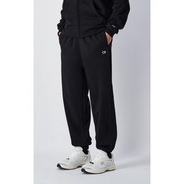 Champion Herren Jogginghose &raquo;Elastic Cuff Pants&laquo; sportliches Design, mit Logo-Detail an der H&uuml;fte, mit Tunnelzugbund schwarz S (44/46), N-Gr