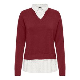 Only Damen Only 2-in-1-Pullover &raquo;ONLDAGMAR LS COLLAR MIX KNT&laquo; L