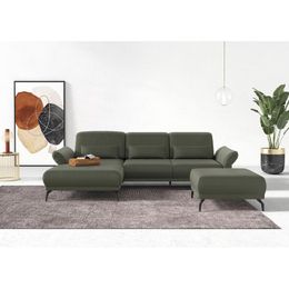 Home Affaire Ecksofa &raquo;Coco L-Form&laquo; Sitztiefen-, Arm- und Kopfteilverstellung, Cord-Bezug, Fu&szlig;h&ouml;he 15 cm gr&uuml;n 95% Polyester, 5% Polyamid