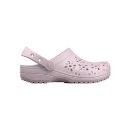 Crocs M&auml;dchen Clog &raquo;Classic Floral Cut Out Clog&laquo; Sommerschuh, Sandale, Strandschuh mit schwenkbarem Fersenriemen rosa 32