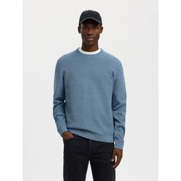 Selected Herren Selected Rundhalspullover &raquo;SLHROSS LS KNIT STRUCTURE CREW NECK NOOS&laquo; Baumwolle, regular fit S