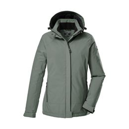 Killtec Damen Funktionsjacke &raquo;KOW 250 WMN JCKT&laquo; Wasserdichte Damenjacke, atmungsaktiv, abnehmbare Kapuze gr&uuml;n 36