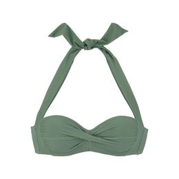 Lascana Damen Lascana B&uuml;gel-Bandeau-Bikini-Top &raquo;Lolo&laquo; in getwisteter Optik 38, Cup E