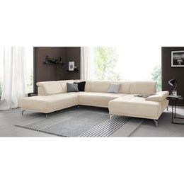 Home Affaire Wohnlandschaft &raquo;Caluna&laquo; Inkl.Sitztiefenverstellung, wahlweise mit Kopf- und Armteilverstellung beige Flachgewebe Mura: (100% Polyester);