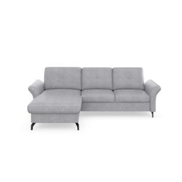 Home Affaire Ecksofa &raquo;Calando L-Form&laquo; wahlweise mit Bettfunktion, Bettkasten und Armteilfunktion silber 100% Polyester
