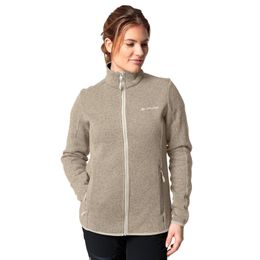 Vaude Damen Vaude Funktionsjacke mit w&auml;rmendem Fleecematerial, mit hochschlie&szlig;endem Kragen beige 34
