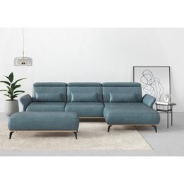 Home Affaire Ecksofa &raquo;Fjord L-Form&laquo; massiv, wahlweise mit Armlehnfunktion, Kopf- Sitztiefenverstellung bunt 100% Polyester