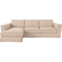 Home Affaire Ecksofa &raquo;Vintage L-Form&laquo; 3-Sitzer Polsterecke im Landhausstil, mit abnehmbarer Husse beige 100%PES