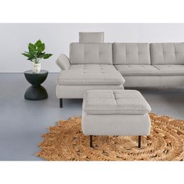 Home Affaire Polsterhocker &raquo;Birkholm&laquo; passend zur Serie "Birkholm", B/T/H: 65/65/44 cm silber 98% Polyester 2% Polyamid