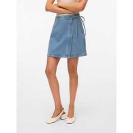 V&eacute;ro Moda Vero Moda Damen Jeansrock &raquo;VMLIZA MR SHORT DENIM WRAP SKIRT GA NOOS&laquo; Baumwollmischung blau S (36)