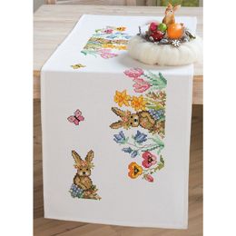 buttinette Stickl&auml;ufer "Hase & Blumen"
