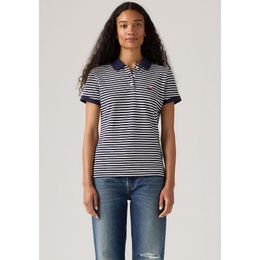 Levi's Levi's Damen Poloshirt &raquo;LEVI'S HM POLO&laquo; Piqu&eacute; aus elastischer Baumwollmischung blau L (40)