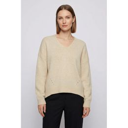 BOSS Orange Damen BOSS Orange Strickpullover &raquo;Fondyssa Premium Damenmode&laquo; im Relaxed Fit, V-Ausschnitt XS (34)
