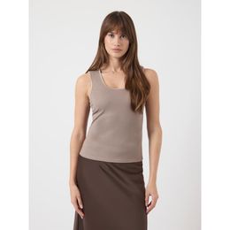 Y.A.S Damen Tanktop &raquo;YASPALOMA TANK TOP NOOS&laquo; mit Satinpaspel grau M
