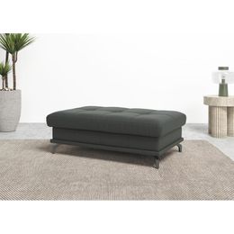 OTTO home Polsterhocker &raquo;Costello, B: 133 cm&laquo; individuell zu kombinieren, Federkern grau Luxus-Microfaser (90% Polyester, 10% Polyamid);Samtoptik (100
