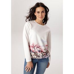 Aniston Selected Damen Aniston SELECTED Sweatshirt, mit malerischen Druck vorne und hinten - NEUE KOLLEKTION 48