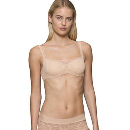 Triumph Balconette-BH &raquo;Body Make-Up Illusion Lace&laquo; Komfort B&uuml;gel, gepolstert, weiche Spitze beige 70, Cup D Balconette-BH