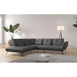 OTTO home Ecksofa &raquo;Mikado L-Form&laquo; inkl. Sitztiefenverstellung und Armteilverstellung grau 100% Polyester