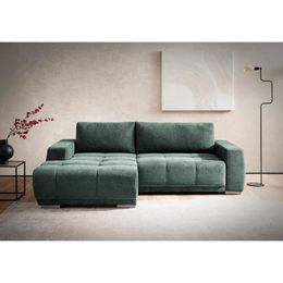 Home Affaire Ecksofa &raquo;Bolero L-Form&laquo; wahlweise mit Bettfunktion & Bettkasten gr&uuml;n 100% POLYESTER (PES)