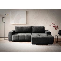 Home Affaire Ecksofa &raquo;Bolero L-Form&laquo; wahlweise mit Bettfunktion & Bettkasten schwarz 100% POLYESTER (PES)