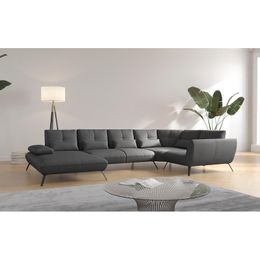 OTTO home Wohnlandschaft &raquo;Mikado U-Form&laquo; inkl. Sitztiefenverstellung und Armteilverstellung grau 95% Polyester 5% Polyamid