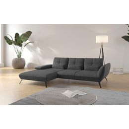 OTTO home Ecksofa &raquo;Mikado L-Form&laquo; inkl. Sitztiefenverstellung und Armteilverstellung grau 100% Polyester
