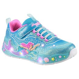 Skechers M&auml;dchen Sneaker &raquo;MERMAID DREAMS LIGHTS&laquo; Blink,-Klettschuh mit Applikation, Gr&ouml;&szlig;enschablone zum Download bunt 32