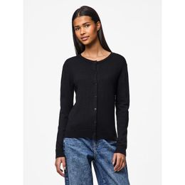 Pieces Damen Pieces Strickjacke &raquo;PCNORA LS O-NECK KNIT CARDIGAN NOOS BC&laquo; Viskosemischung, slim fit schwarz XS