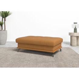 OTTO home Polsterhocker &raquo;Costello, B: 133 cm&laquo; individuell zu kombinieren, Federkern gelb Luxus-Microfaser (90% Polyester, 10% Polyamid);Samtoptik (100