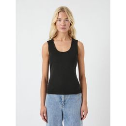 Y.A.S Damen Tanktop &raquo;YASPALOMA TANK TOP NOOS&laquo; mit Satinpaspel schwarz XS