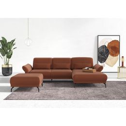 Home Affaire Ecksofa &raquo;Coco L-Form&laquo; Sitztiefen-, Arm- und Kopfteilverstellung, Cord-Bezug, Fu&szlig;h&ouml;he 15 cm rosa 95% Polyester, 5% Polyamid