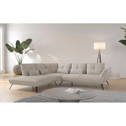 OTTO home Ecksofa &raquo;Mikado L-Form&laquo; inkl. Sitztiefenverstellung und Armteilverstellung beige 100% Polyester