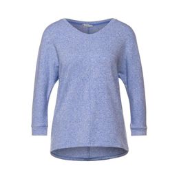 Street One Langarmshirt in dazzling blue melange | Gr.: 42