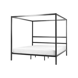 Beliani 2-tlg Himmelbett LESTARDS in Schwarz | Gr.: onesize