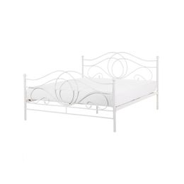 Beliani Doppelbett LYRA in Wei&szlig; - (W) 162 x (H) 107 x (L) 209 cm | Gr.: onesize