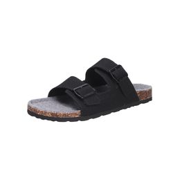 Giesswein Tieffu&szlig;bett Pantolette MERINO SLIDES in schwarz | Gr.: 47